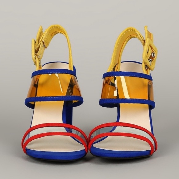 Shoes | Newmulti Color Double Strap Heels All Sizes | Poshmark